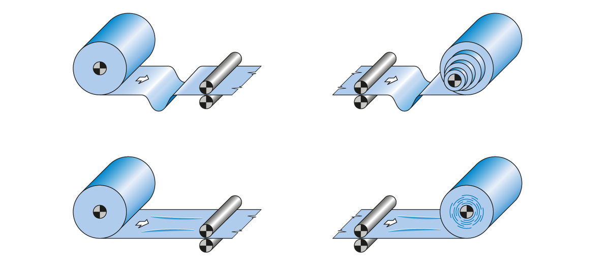 Web tension measuring and control systems