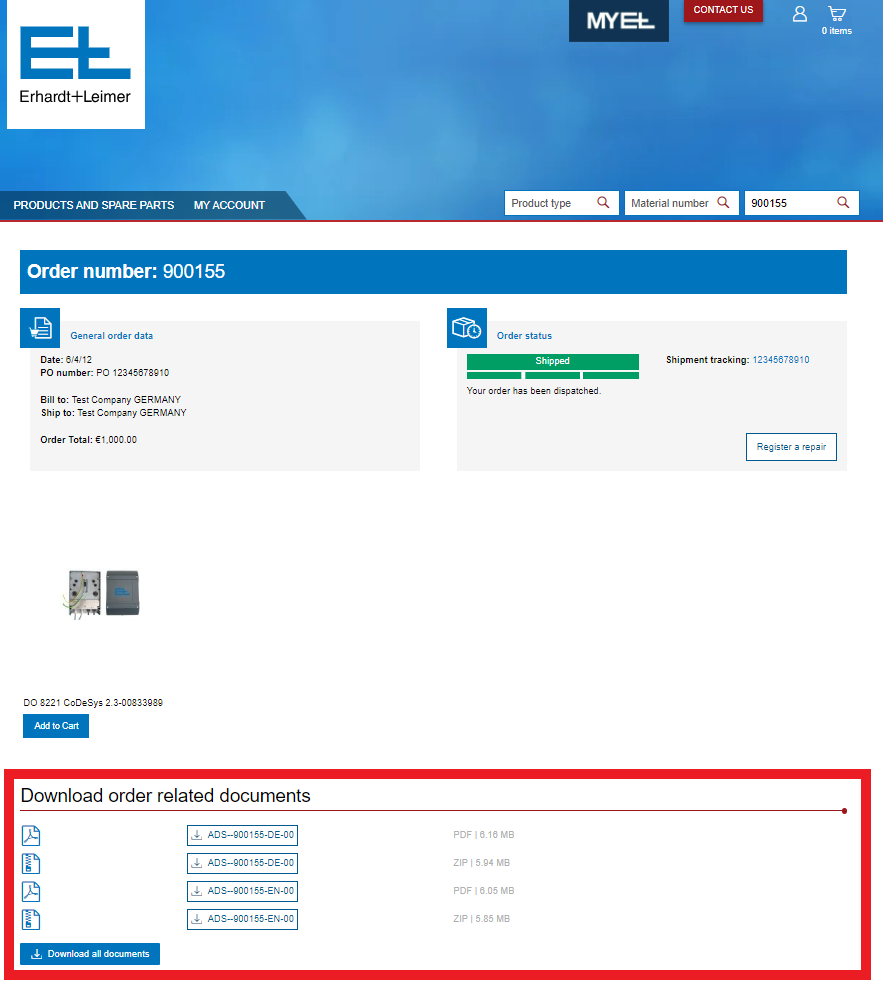 After-sales documents