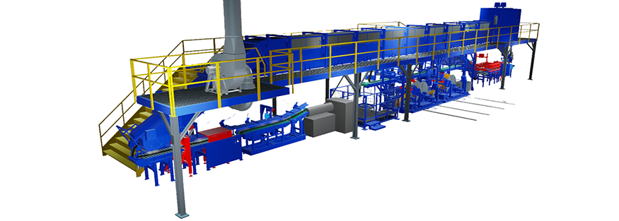 Extrusion line downstream