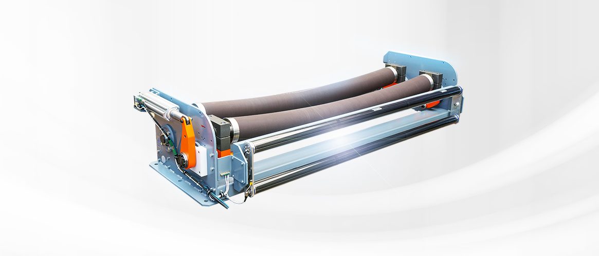 CordAliner spreading system with two bow rollers